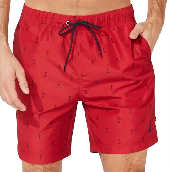 Nautica | Other | Nwt Nautical Mens Red Swimming Trunks Medium | Poshmark